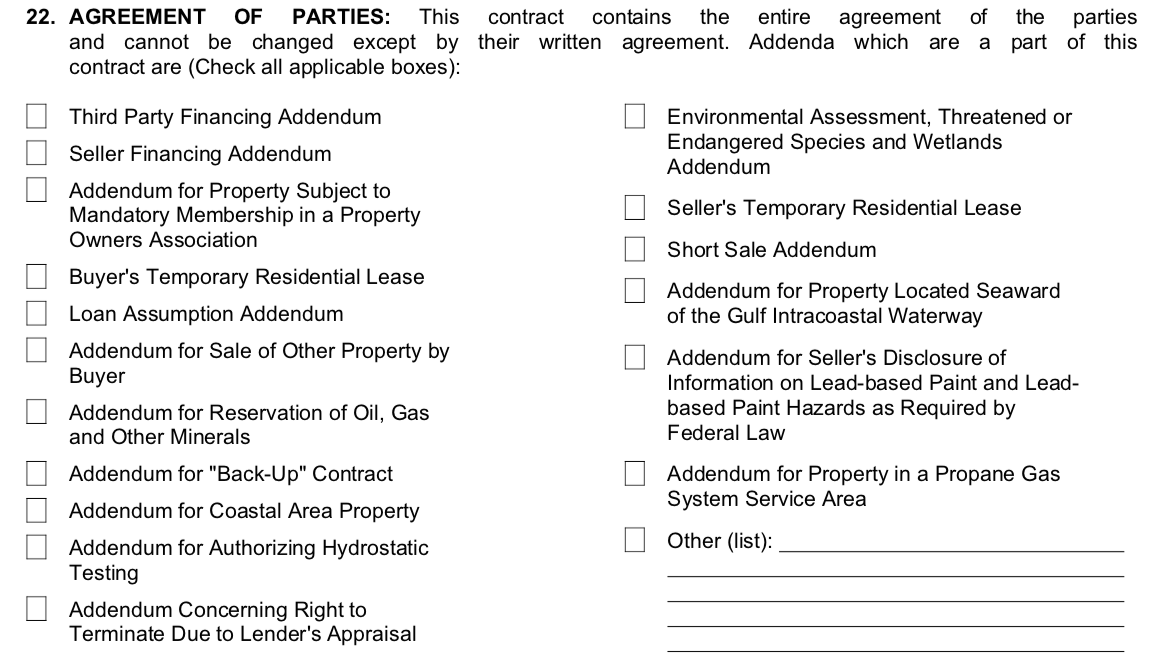 Reviewing a TREC contract - Metroplex Homebuyers